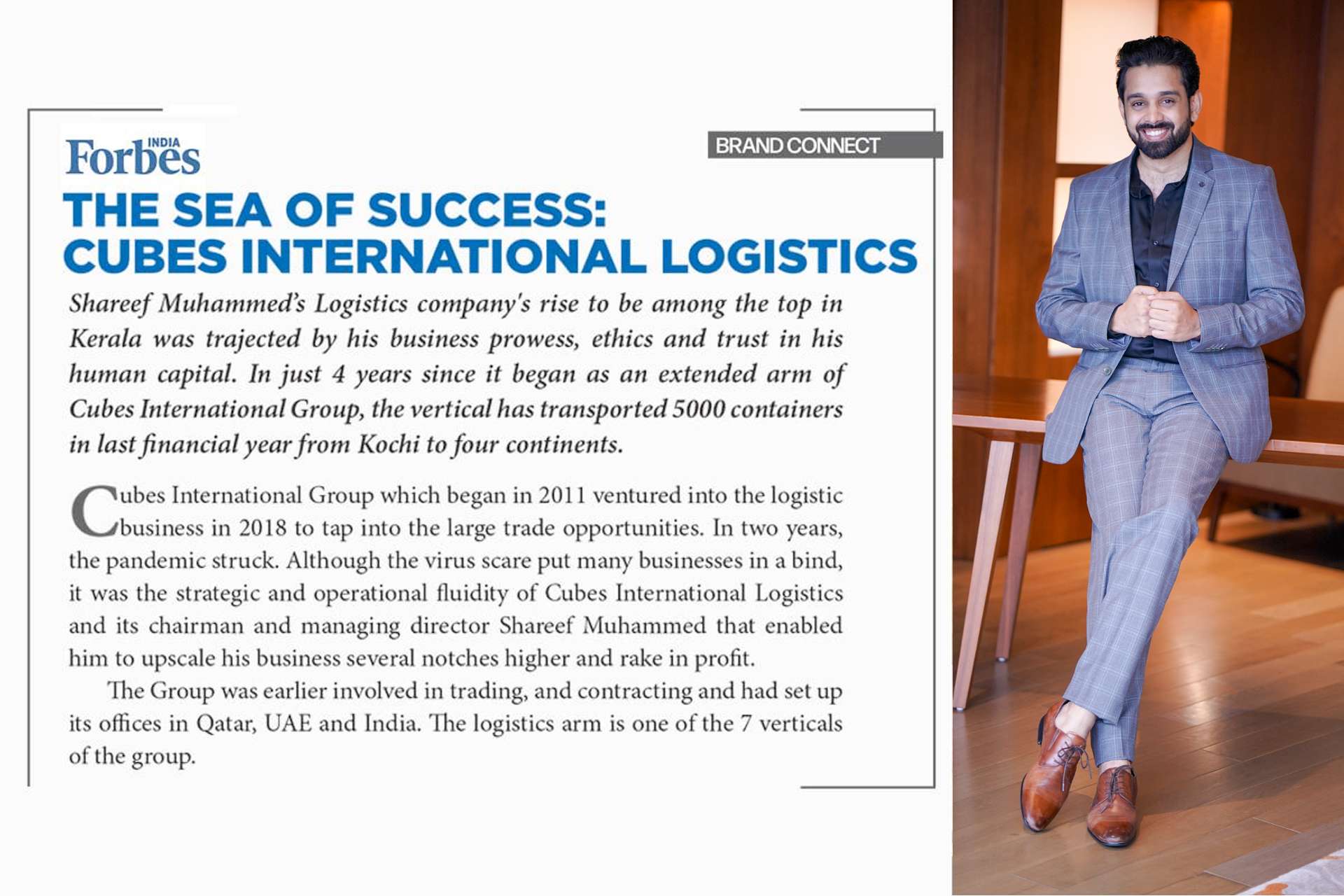 The sea of success: Cubes International Logistics - Shareef Muhammed